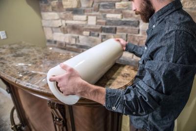 China 3Mil Stone Guard Marble Protection Tape 24-48 Inch Width 100-600 Foot Rolls Anti Scratch Surface Film for sale