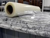 China 50 Micron 600 Foot Marble Countertop Protection Film with 0.05N-8N Adhesive Strength for Stone Surface Protection for sale