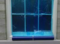 China Transparent Blue 500mm x 200m Self-Adhesive Glass Protective Film - 25-150 Micron Thickness with 70MPa Tensile Strength for sale