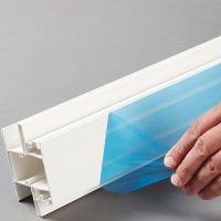 China HNHN UPVC 1220mm Extrusion Profile Protection Tape with 0.025-0.2mm Thickness for Exterior Doors and Windows for sale