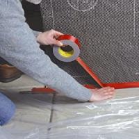 China 48mm x 41.1m Outdoor Stucco Masking Tape 160 Micron Thickness with 200°F Temperature Rating for sale