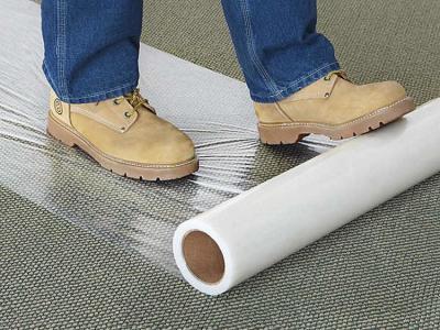 China Residential 1000g/25mm Carpet Protector Film with 45-60 Day Duration and High Adhesive Strength for sale