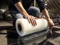 China 2.5-5 Mil 650mm Wide Granite Marble Countertop Floor Tile Protective Film with 60-70°C Heat Resistance for sale