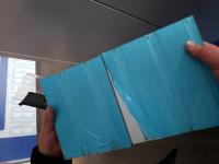 China 40 Micron Sandwich Panel Protective Film - 1220mm Width, -40℃ to +80℃ Temperature Range, Easy Winter Removal for sale