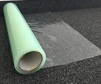 China 0.05mm 36″ X 200′ Polyethylene Opaque Stable Adhering Sticky Plastic For Carpet for sale