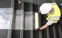 China 0.08mm 36-inch x 1000ft Transparent Reverse Wound Carpet Protection Film with 70MPa Tensile Strength for sale