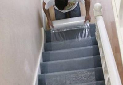 China 0.063mm Protective Floor Covering Temporary Self Adhesive Carpet Protection Film for sale
