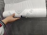 China 500mm Width 45 Micron White UV Blocking Window Protection Film with Logo Printing for Construction for sale