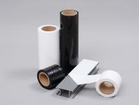 China 200m Long 1250mm Width 70MIC Window Door Frame Protection Tape - White Black PE Film for sale