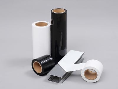 China 200m Long 1250mm Width 70MIC Window Door Frame Protection Tape - White Black PE Film for sale