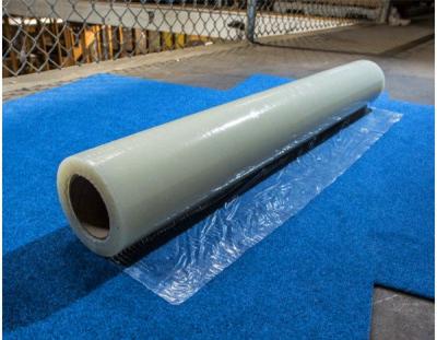 China 24 Inch x 600 Foot 60 Micron Carpet Protection Self-Adhesive Film Sheet with Removable Backing for sale