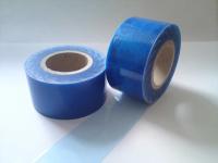 China 6 Month UV Resistant 50mic 500foot Glass Protection Film Blue Transparent for sale