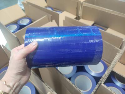 China 0.075 Thickness 8'' x 300' Duct Protection Film Blue Tape - Removable HVAC Dust Shield with 2-4 mil Options for sale