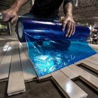 China 36 Inch X 600 Feet Easy Mask Floor Protection Film Blue Hard Surface Protector for sale