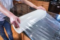 China Nature Stone Quartz  Marble Countertop Protective Film 600mm Blue Color for sale