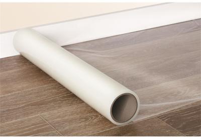 China 600mm x 50m Floor Protection Film 50 Micron Thickness for Hard Surface Wooden Floors for sale