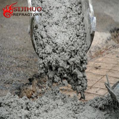 China Steel Fiber Bonded Wear Resistant Refractory Castable 0.3 MgO Content 70 Alumina for sale