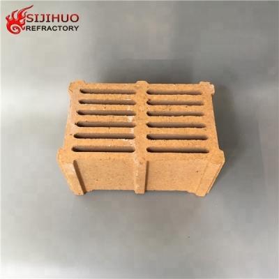 China SiC 1.2-1.4% 230x114x65mm Lattice Refractory Brick for Industrial Furnaces for sale
