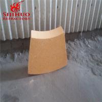China High Alumina 48 Fireclay Brick Yellow Thin Round Curved Kiln Refractory Clay Fire Bricks for sale