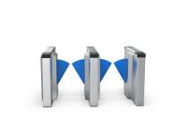 China Stainless Steel SUS304 Swing Turnstiles Floor Mounted With Adjustable Gate Opening Speed for sale
