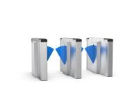 China Stainless Steel SUS304 Swing Turnstiles Floor Mounted With Adjustable Gate Opening Speed for sale