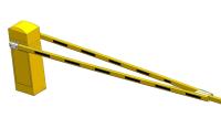 China Taiwei TW909-S High-power 10 Meters Custom Length Yellow Automatic Railway Gate Barrier for Secure Access Control for sale