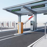 China Intelligent Charging Vehicle Gate Barrier Anti Tailgating IP44 Automatic Boom Barrier System for sale