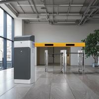 China TW902 AC Intelligent Access Control Turnstile Fingerprint/QR/Face/IC/RFID IP44 Protection 2-Way Operation Customizable Yellow for sale