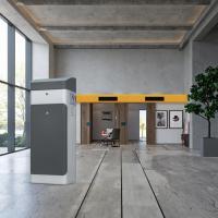 China TW902 AC Intelligent Access Control Turnstile Fingerprint/QR/Face/IC/RFID IP44 Protection 2-Way Operation Customizable Yellow for sale