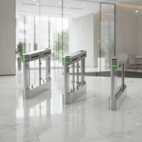 China Anti Pinch Turnstile Flap Barrier Gate ,  Facial Recognition Turnstile With Counting Function for sale
