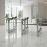 China Anti Tailgating Facial Recognition Gate , Stainless Steel Flap Barrier Gate Entrance for sale