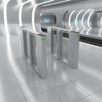 China Custom High End Pedestrian Access Control Gates Facial Recognition Waist High Turnstiles for sale