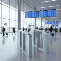 China Custom High End Pedestrian Access Control Gates Facial Recognition Waist High Turnstiles for sale