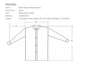 China Lightweight Disposable Lab Coat Non-woven White Coat With Two Pockets CE ISO Approval for sale
