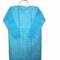 China CPE Disposable Isolation Gowns Blue/Yellow Long Sleeve Sterile / Non - Sterile Available for sale