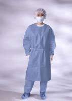 China Multifunction 16-80G Disposable Isolation Gowns Ultrasonic Heat Seal Blue/Yellow Coats for sale