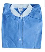 China Blue Disposable Lab Coats Anti-Static S-5XL With Elastic Cuffs Custom Made In Food Industry for sale