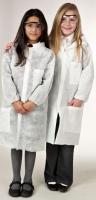 China Long Sleeve Light Weight Disposable Lab Gowns / Disposable Visitor Coats For Children for sale