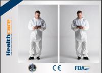 China Waterproof Insulated Disposable Protective Coveralls , Full Body Cleaning Suit CE FDA for sale