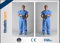 China Anti Dust Customized Disposable Scrub Suits Colorful Non Woven Suits With Custom Logo Printing for sale