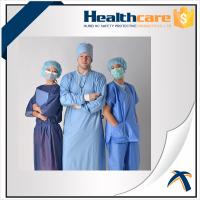 China Free Sample Disposable Isolation Gowns Lightweight Non Woven Gown With Elastic Cuff for sale