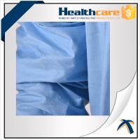 China PP / SMS Disposable Lab Coats Barrier Gowns With Hook And Loop Elastic Cuff Alcohol Resistant for sale