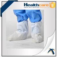 China Medical Disposable Shoe Covers Nonwoven Boot Cover For Ebola With Tie Or Elastic for sale