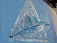China Non Woven PU Film Disposable Surgical Packs Brain Surgery Set With Adhesive / Hole for sale