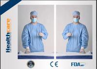 China SMS Sterile Disposable Surgical Gowns , PP PE Spunlace Disposable Operating Gowns  for sale