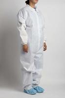 China Hooded Disposable Boiler Suits Waterproof Overalls Non Woven 15gram -60gram for sale