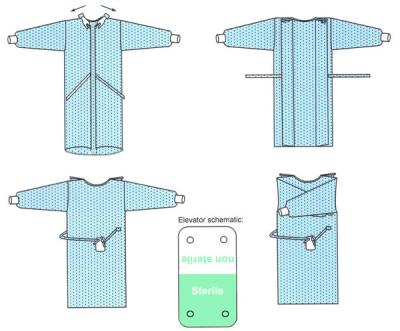 China SBPP Disposable Medical Gowns 16g Medical Isolation Gowns for sale