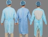 China Simple Disposable Protective Gowns Long Sleeve Anti-blood Isolation Gowns With Thumbhole for sale