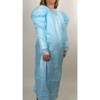 China PE / CPE Plastic Disposable Isolation Gowns , Patient Surgical Gowns S-XL Size for sale