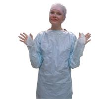China PE / CPE Plastic Disposable Isolation Gowns , Patient Surgical Gowns S-XL Size for sale